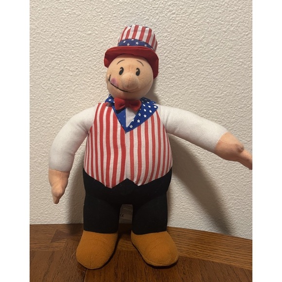 Toys | Popeye Cartoon Wimpy Patriotic Plush Stuffed Doll Kellytoy Euc ...